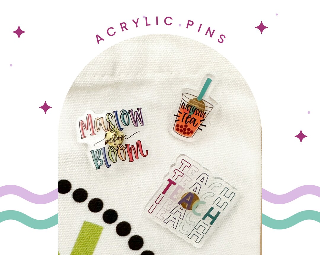 Acrylic Pins for | Teacher | Social Worker | Sped Teacher | SLP ...