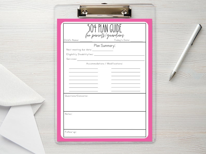 504 Plan Guide for Parents & Guardians / Special Education Support ...