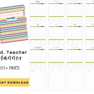 Printable Special Education Teacher Planner Digital Download Calendar ...