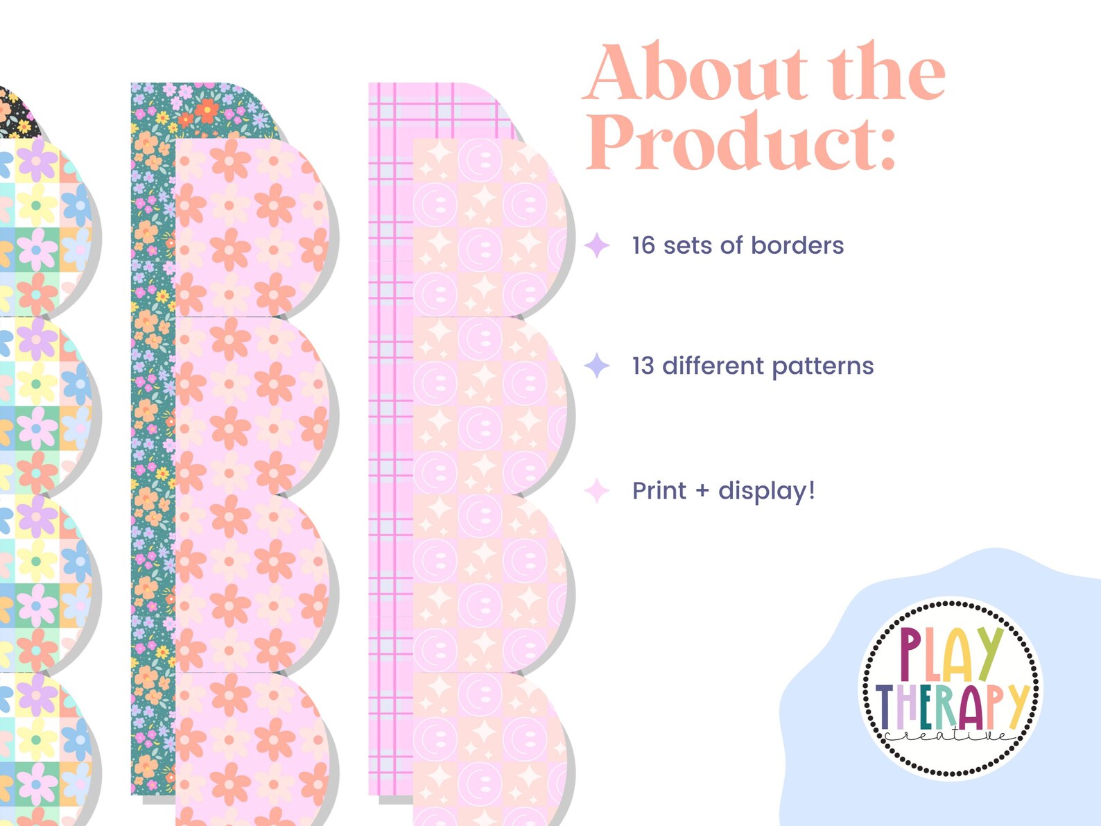 School Supplies Bulletin Board Borders Decor | Pastel Bulletin Board ...