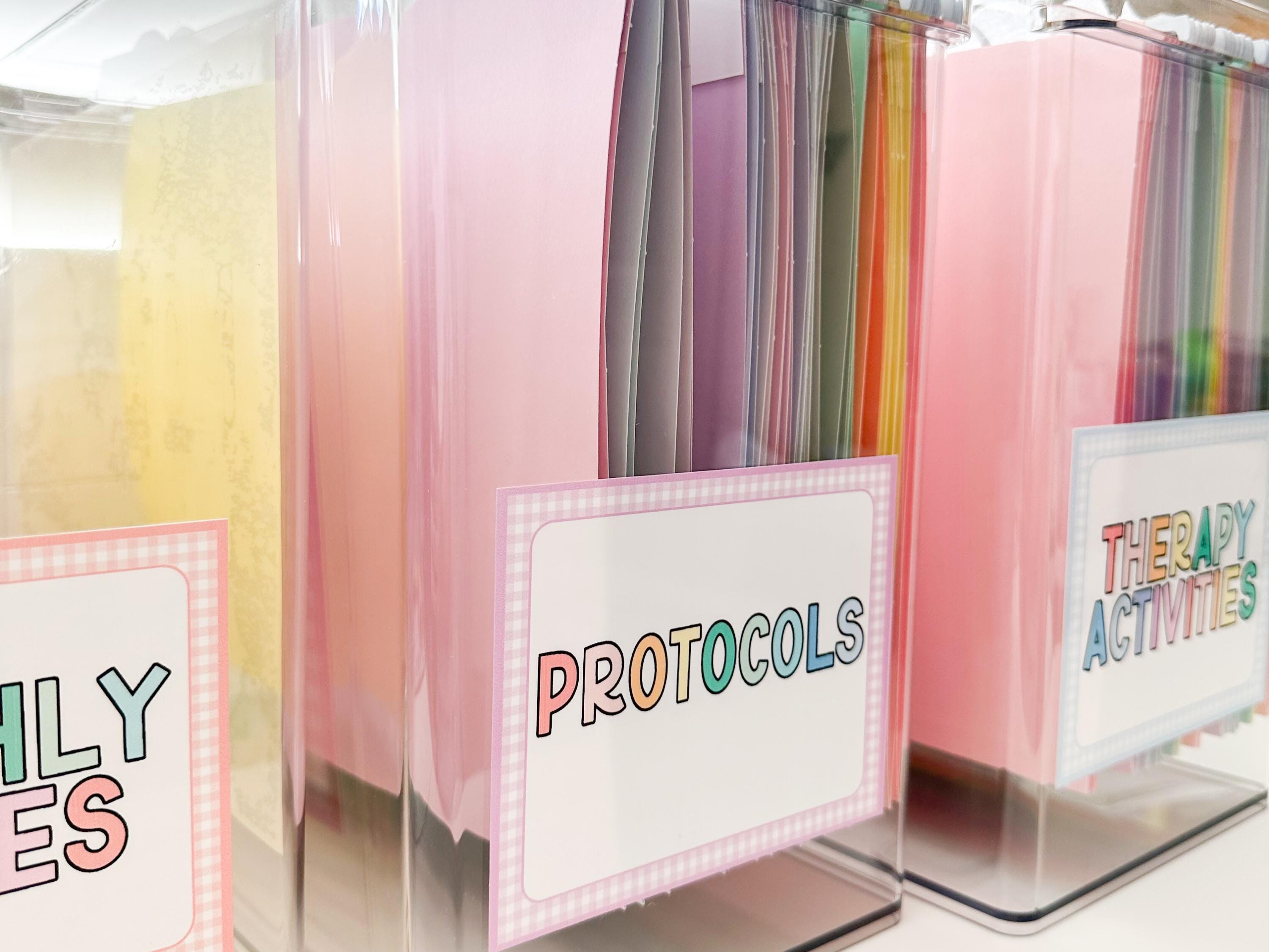 Pastel File Folder Tabs, Labels | Pastel Classroom Decor | Modern ...