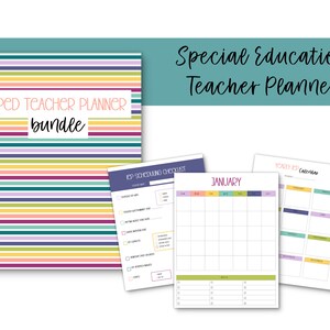 Printable Special Education Teacher Planner Digital Download Calendar ...