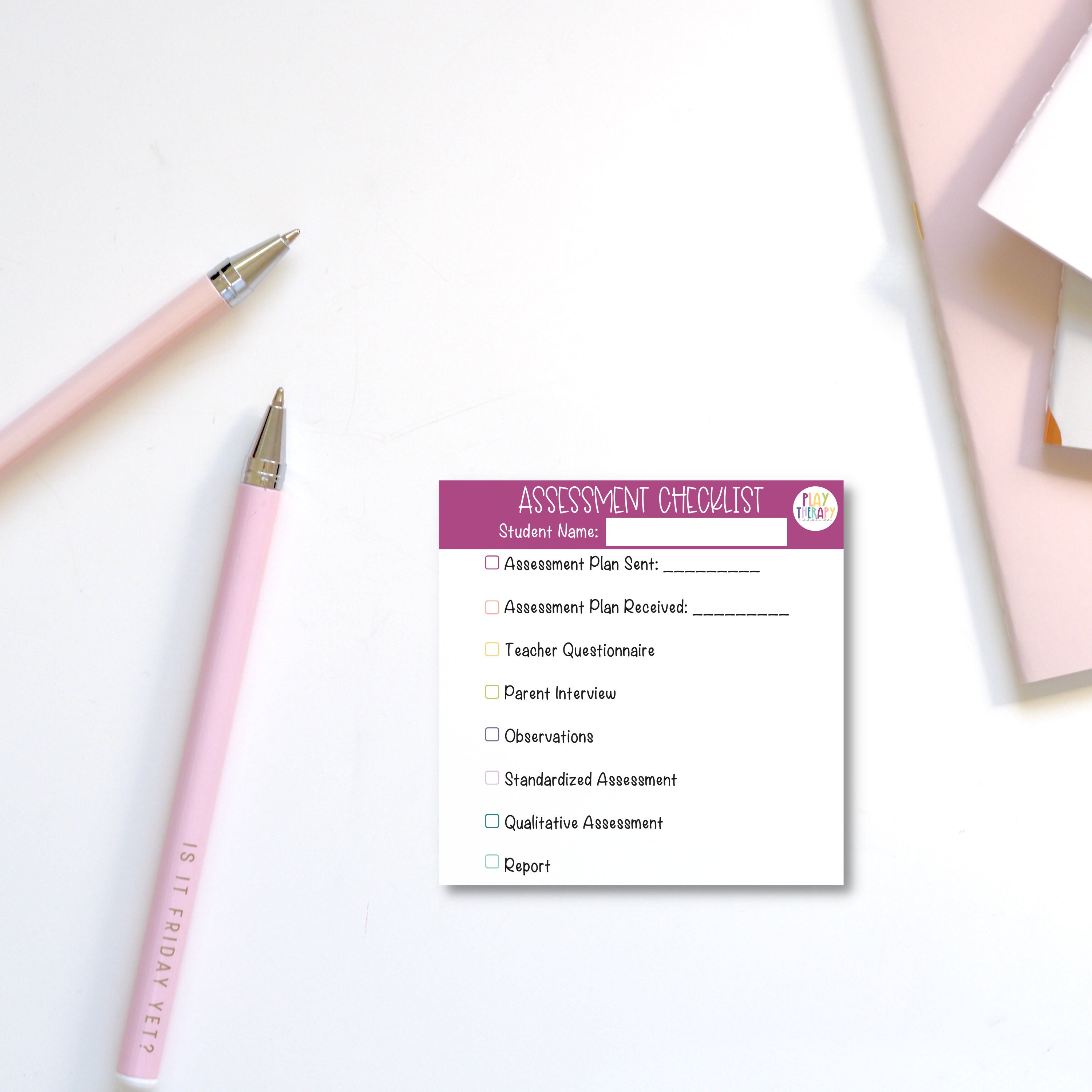 Assessment Tracker Sticky Notes / SLP Sticky Notes / Data - Etsy