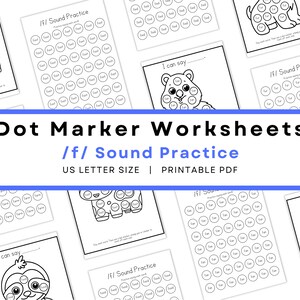 Dot Marker Speech Sound Practice Coloring Pages /f/ Sound Words Early ...