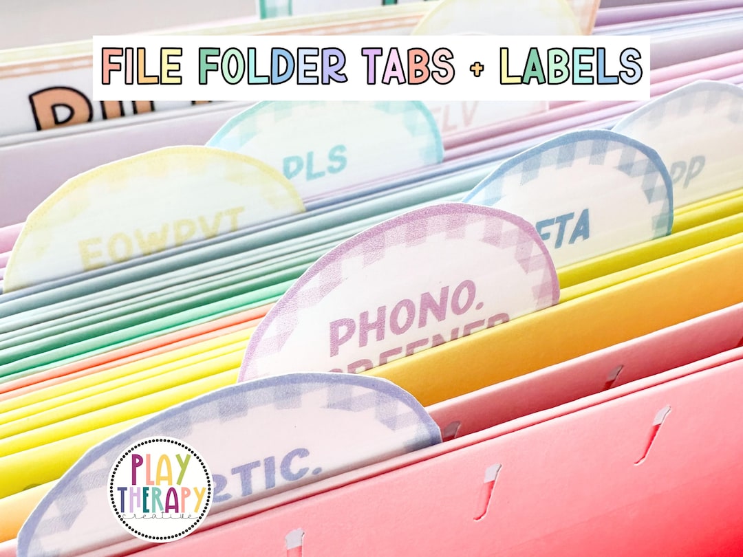 Pastel File Folder Tabs, Labels | Pastel Classroom Decor | Modern ...