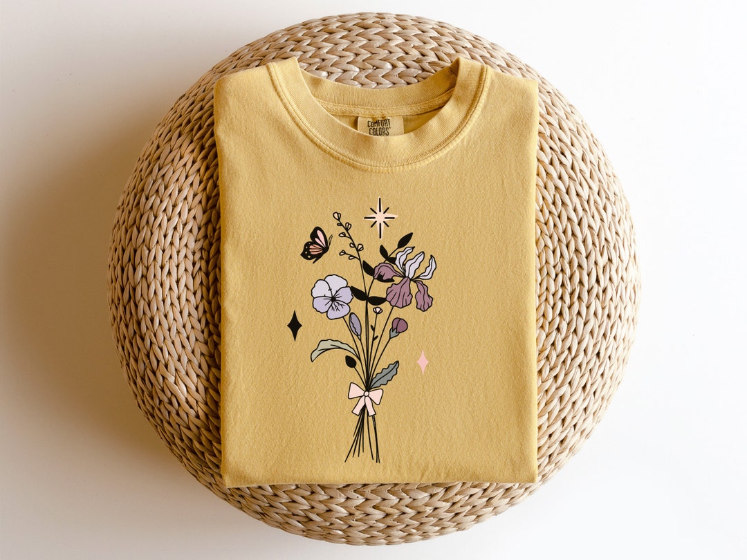 Custom Birth Flower Tee Birth Month Flower Birth Flower Gifts Grandma ...