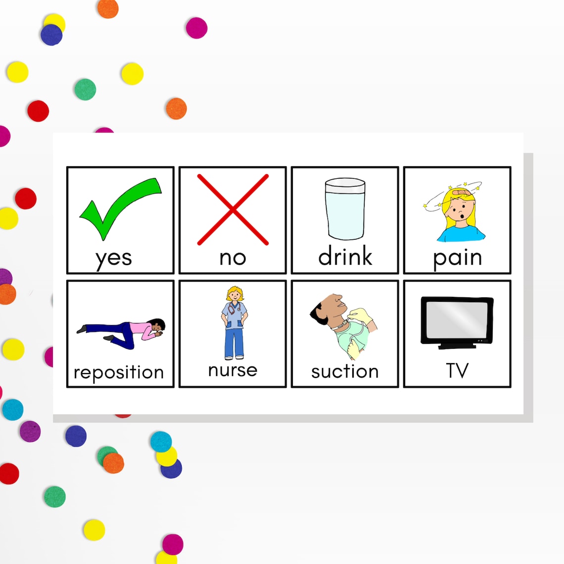 Mini AAC Boards for Communication and Basic Needs Hospital - Etsy