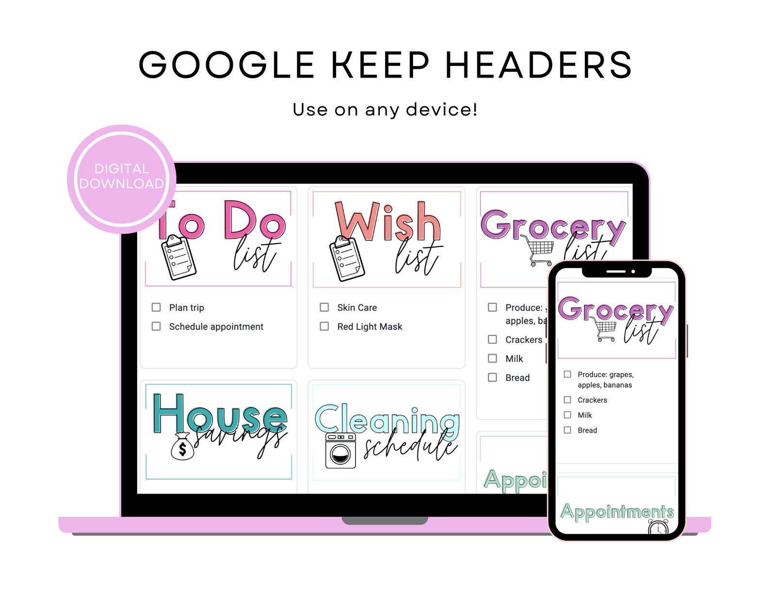 550+ Brights | Google Keep Headers for Parents | Organize Your Digital ...