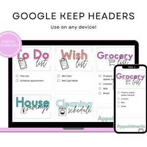 550+ Brights | Google Keep Headers for Parents | Organize Your Digital ...