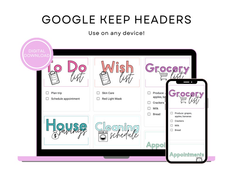 550+ Brights | Google Keep Headers for Parents | Organize Your Digital ...