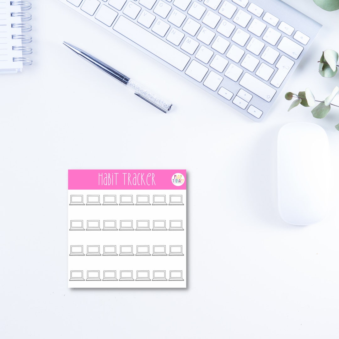 Screen Time Habit Tracker Sticky Notes / ADHD Sticky Notes / Tracker ...