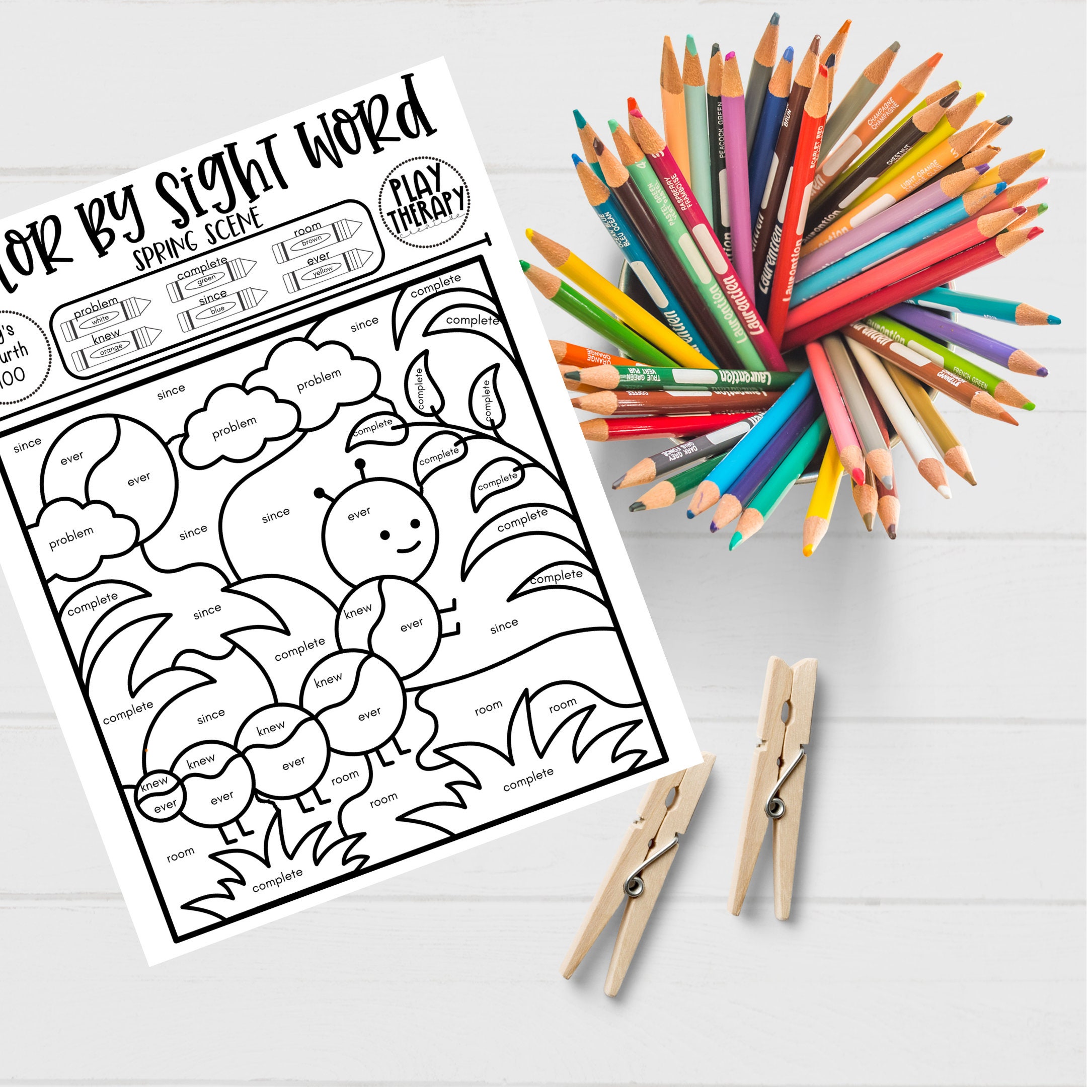 Fry's Fourth 100 Color-by-sight-word Coloring Page | Etsy