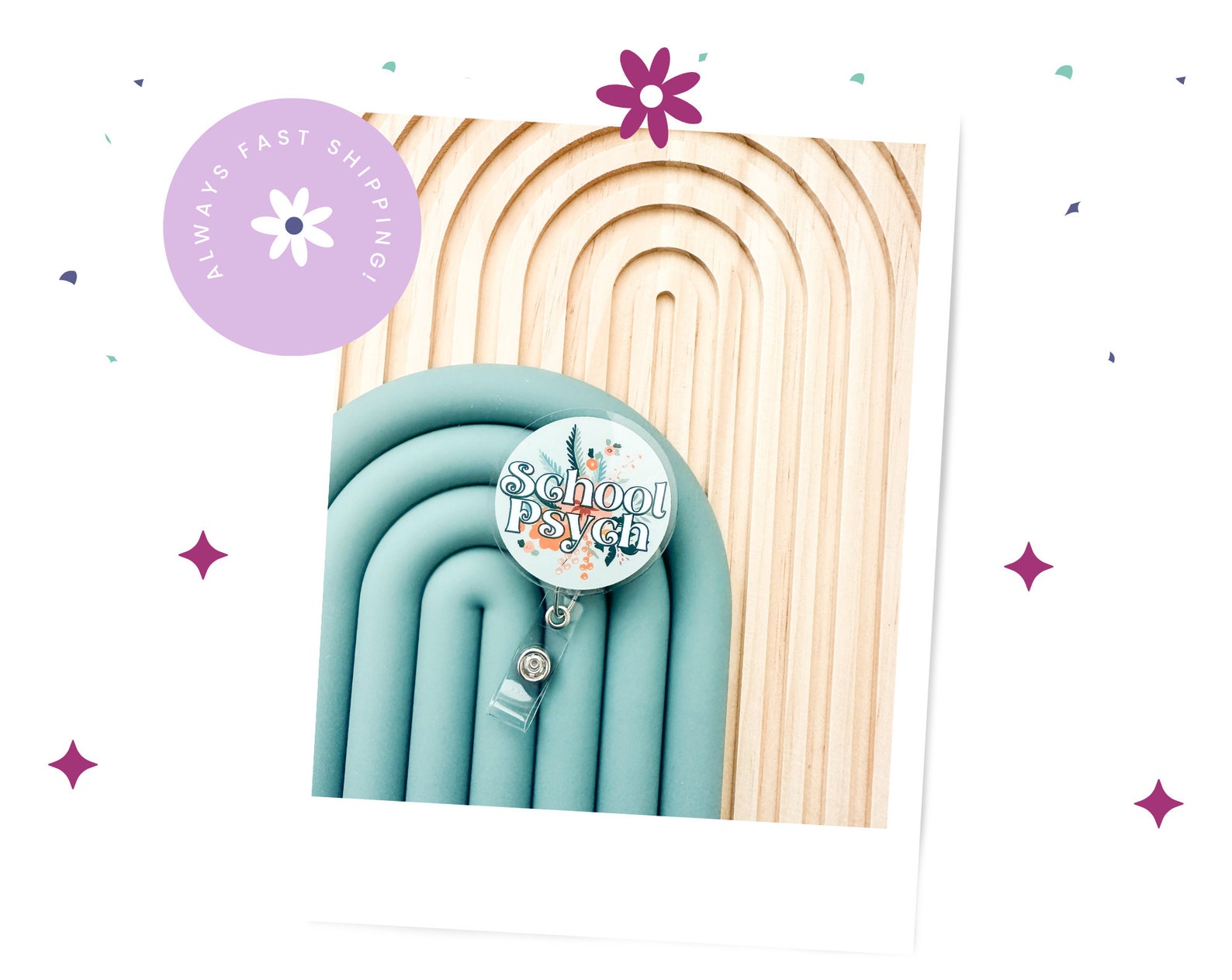 Badge Reels | Retractable Bade Reels for | Teacher | Child Life ...