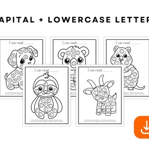 Dot Marker Alphabet Practice Coloring Pages | Capital + Lowercase ...
