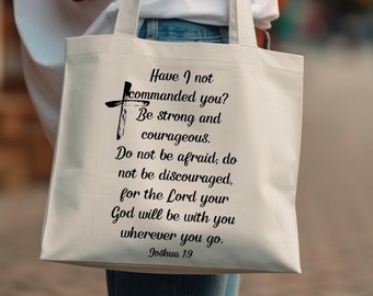 Bible Scripture Canvas Tote Bag, Bible Tote Bag, Religious Tote Bag ...