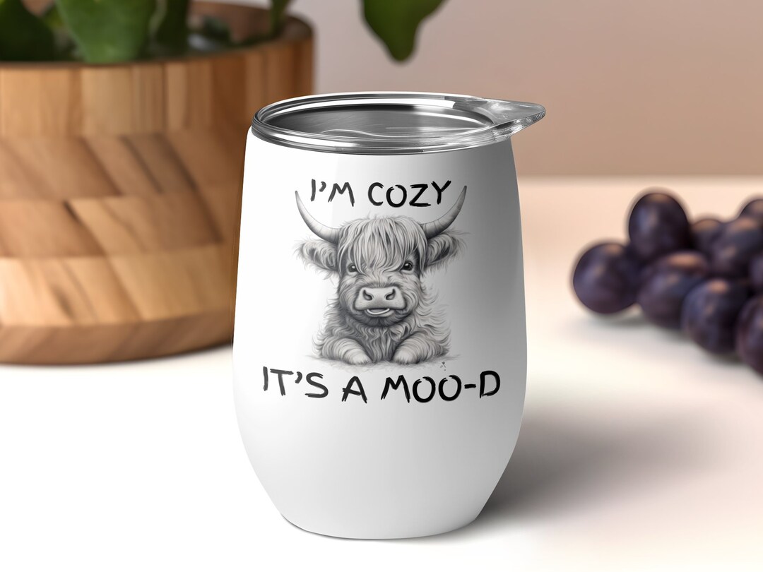 Highland Cow Drink Tumbler With Lid Cute Wine Tumbler for - Etsy