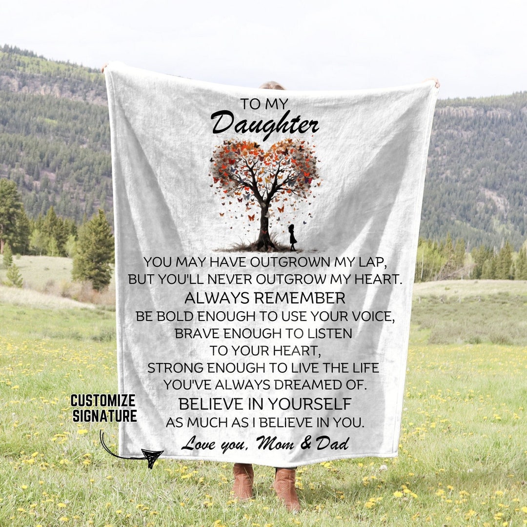 Custom to My Daughter Blanket, to Daughter Blanket, From Mom to ...