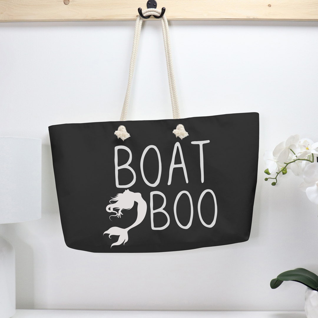 Boat Boo Weekender Bag, Cute Captain's Wife Boat Bag, Weekend Boat Bag ...