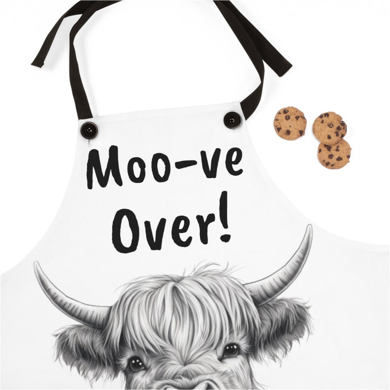 Highland Cow Apron Adult Cute Highland Cow Apron Highland - Etsy