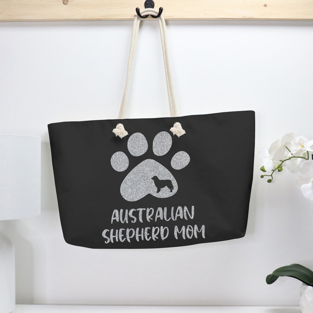 Australian Shepherd Weekender Bag, Cute Aussie Mom Bag, Aussie Mom Tote ...