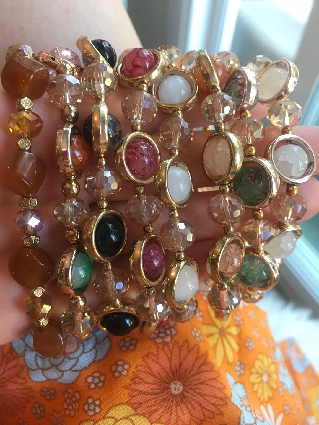 Stackable Shiny Crystal Beaded Bracelets - Etsy