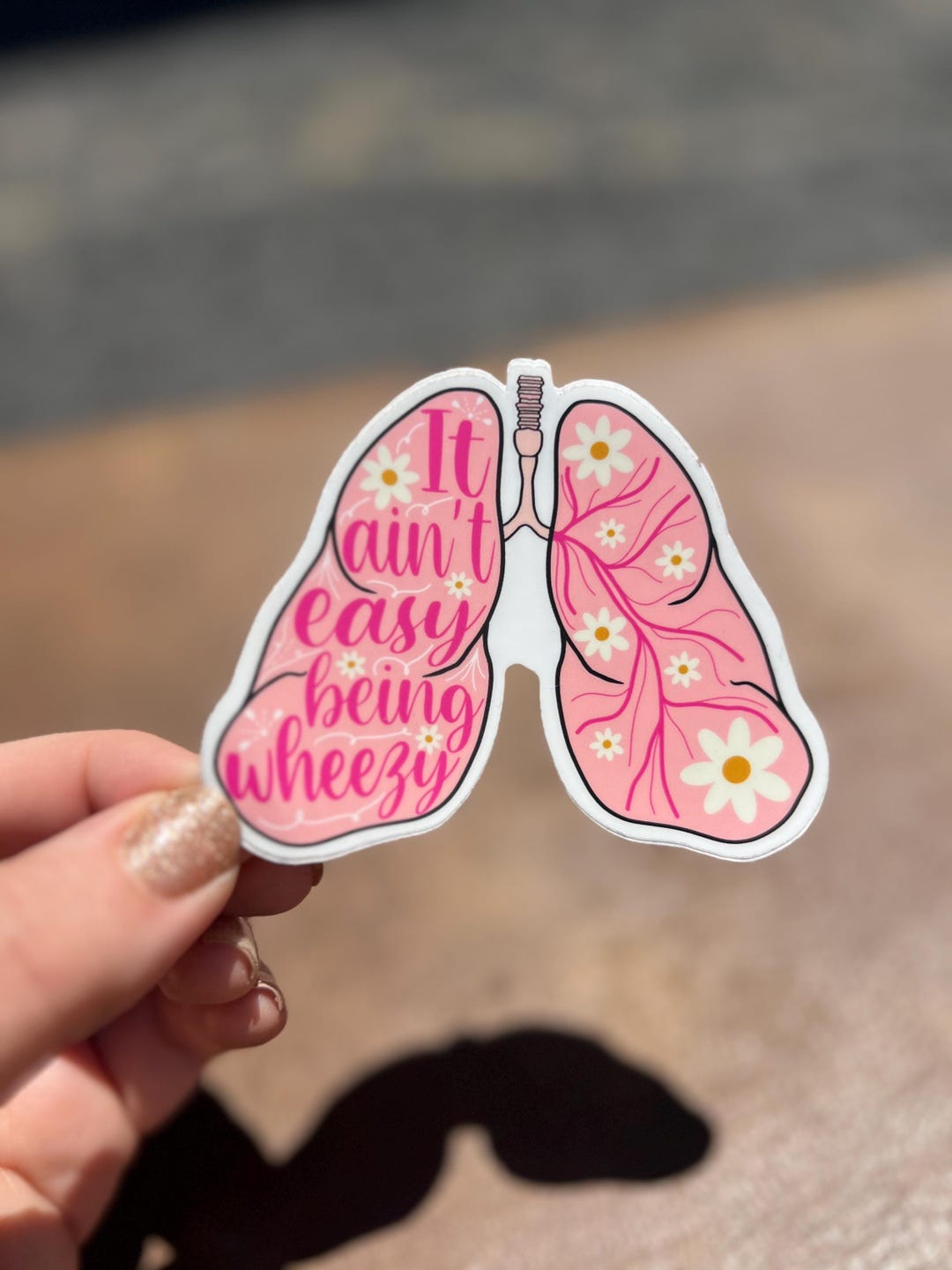 It Ain't Easy Being Wheezy Sticker/ Asthma Laptop Sticker/ Pulmonology ...