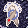 Diabetes Awareness Ribbon Sticker, Waterproof Matte Vinyl, T1D, Type ...