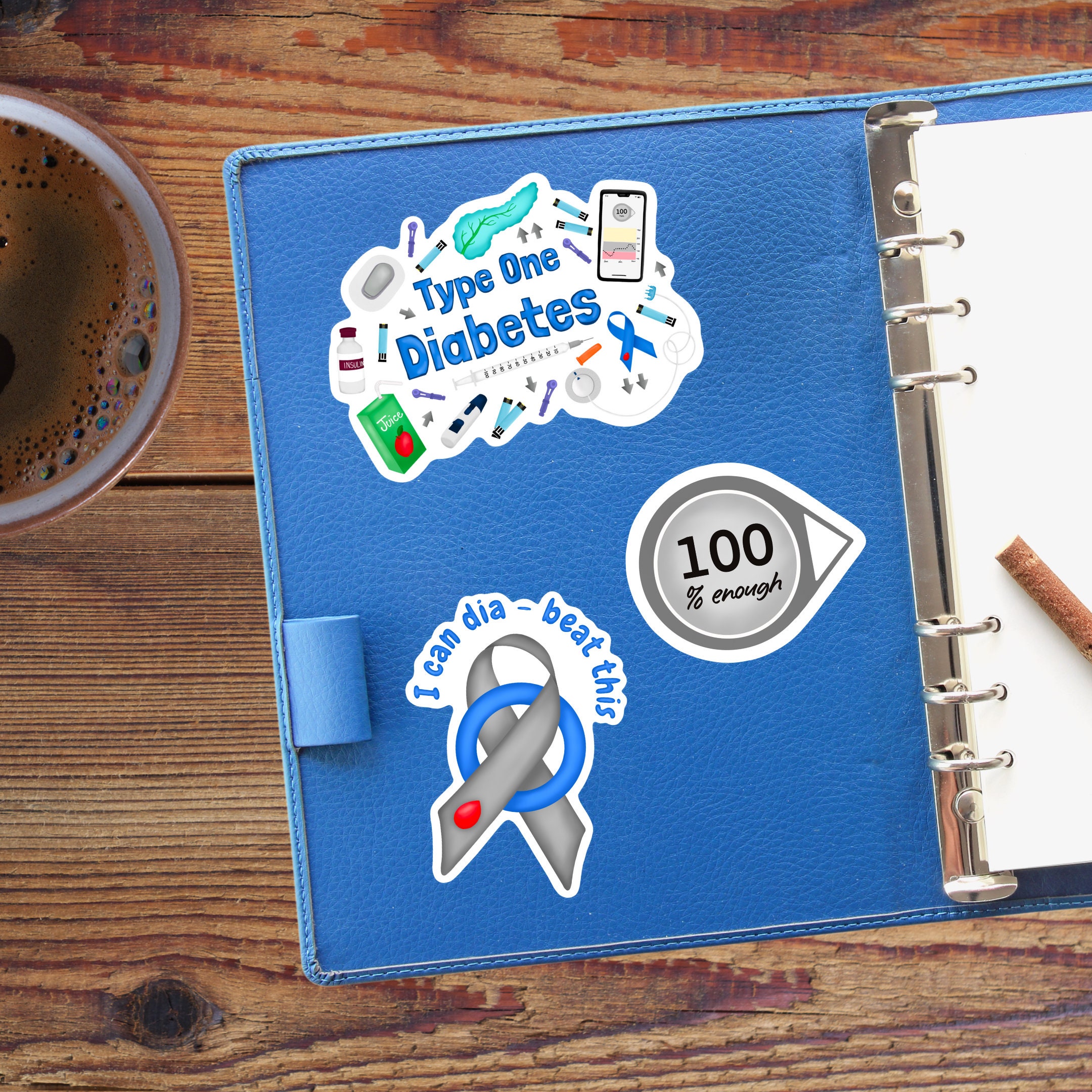 Diabetes Awareness Month Stickers, Waterproof Matte Vinyl, Set of 3 ...
