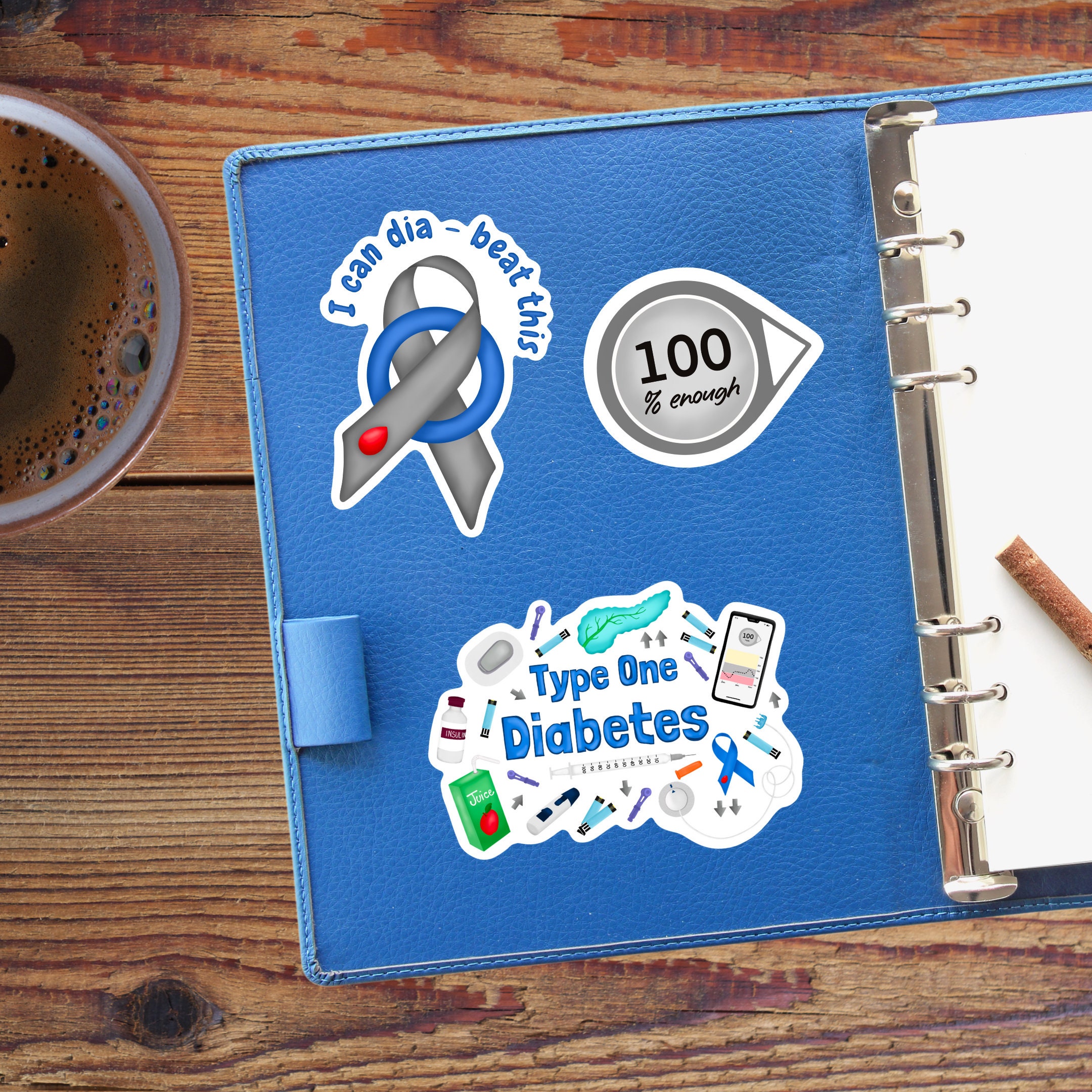 Diabetes Awareness Ribbon Sticker, Waterproof Matte Vinyl, T1D, Type ...