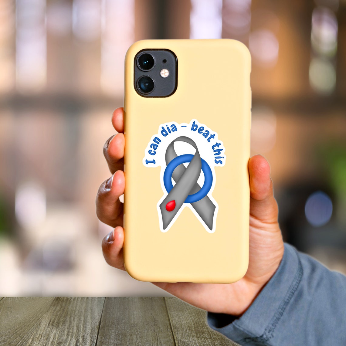 Diabetes Awareness Ribbon Sticker, Waterproof Matte Vinyl, T1D, Type ...