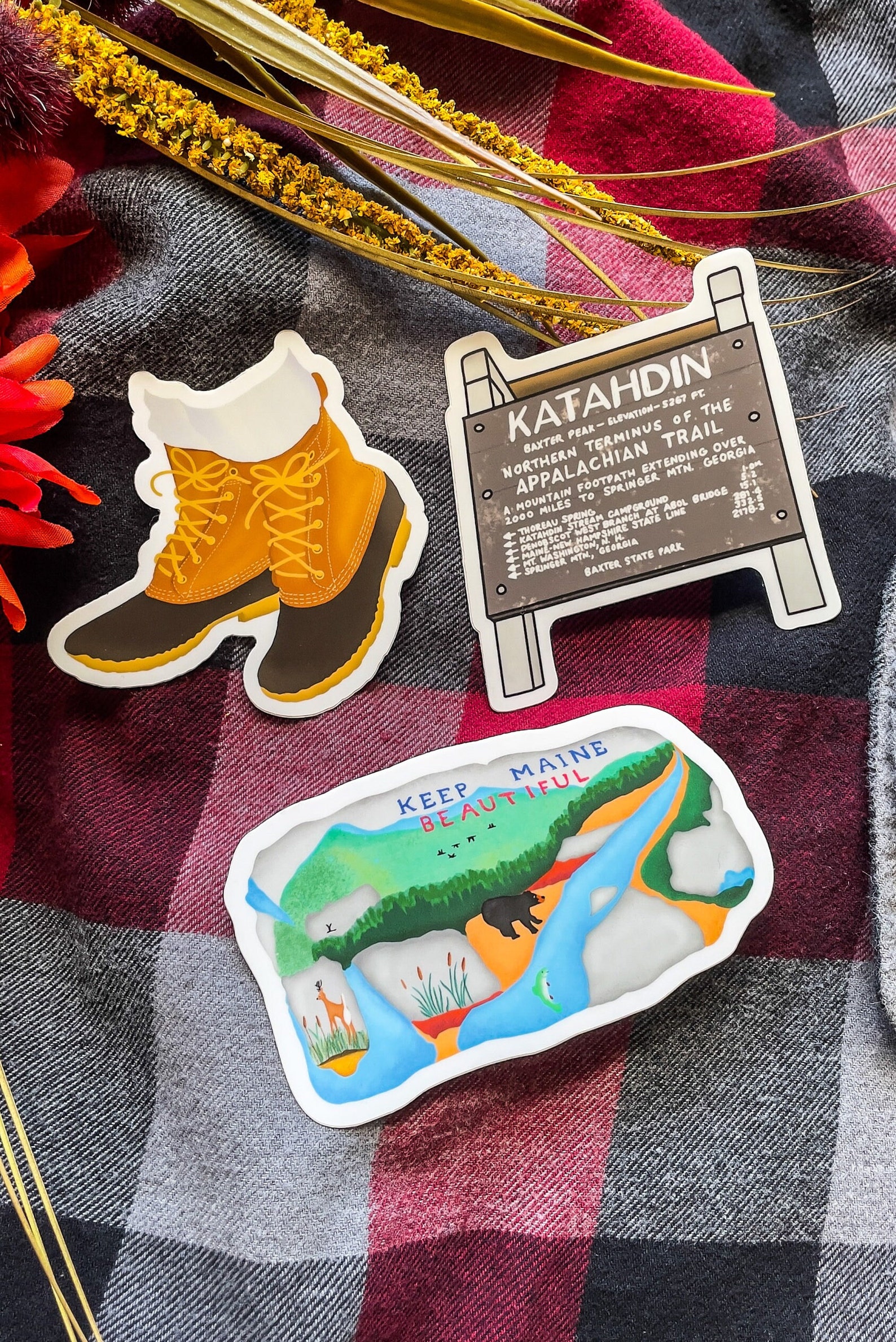 Mt Katahdin Sign Sticker, Maine Sticker, Matte Vinyl - Etsy