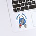 Diabetes Awareness Ribbon Sticker, Waterproof Matte Vinyl, T1D, Type ...