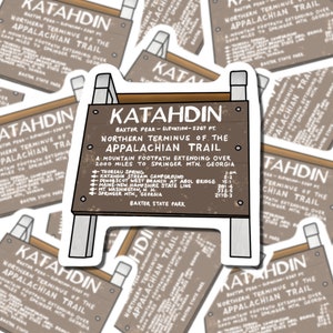 Mt Katahdin Sign Sticker, Maine Sticker, Matte Vinyl - Etsy