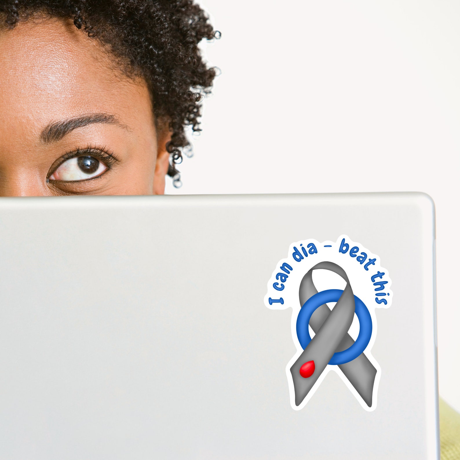 Diabetes Awareness Ribbon Sticker, Waterproof Matte Vinyl, T1D, Type ...