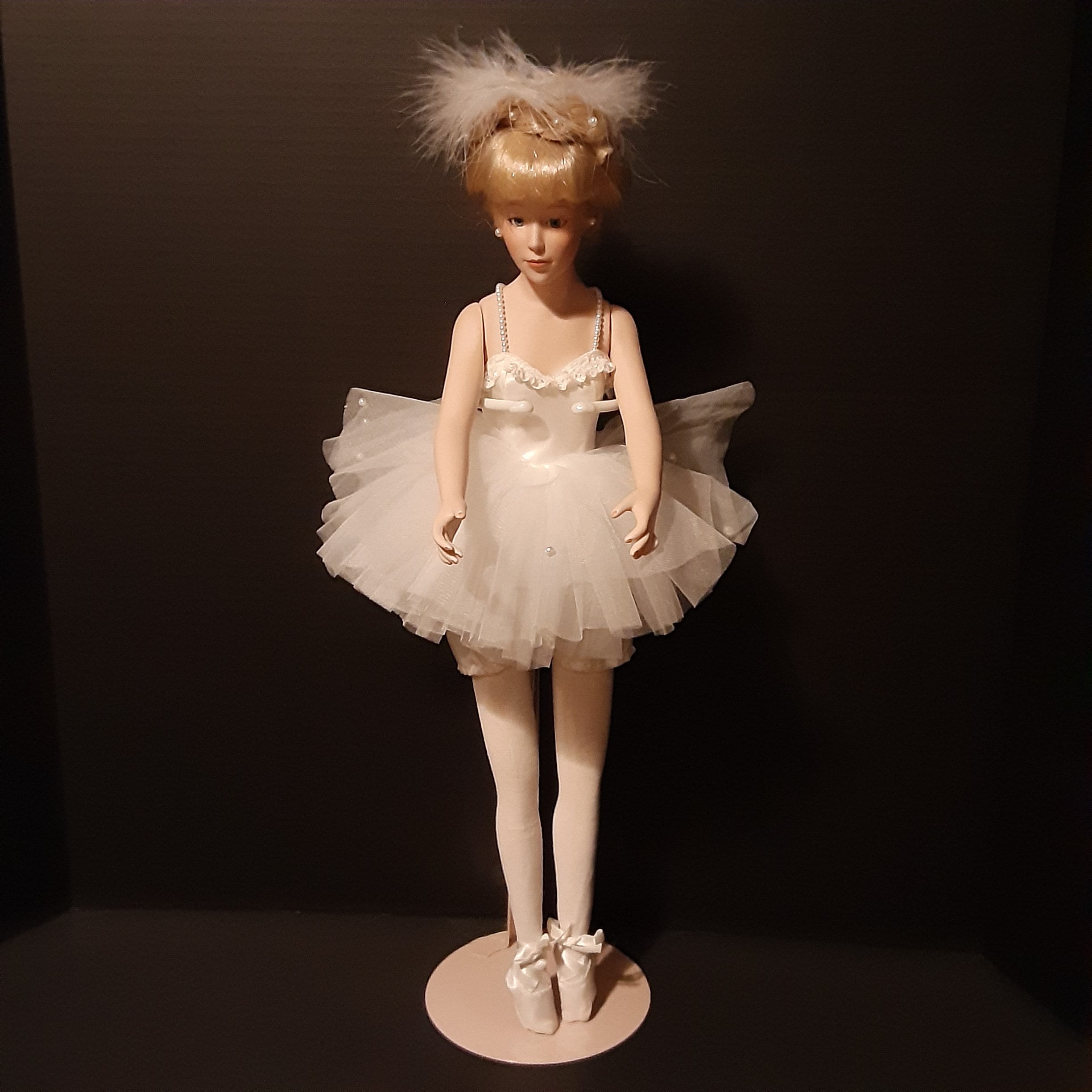 Ballerina Doll Wearing Beautiful Tulle Tutu and Satin Ballet Slippers ...