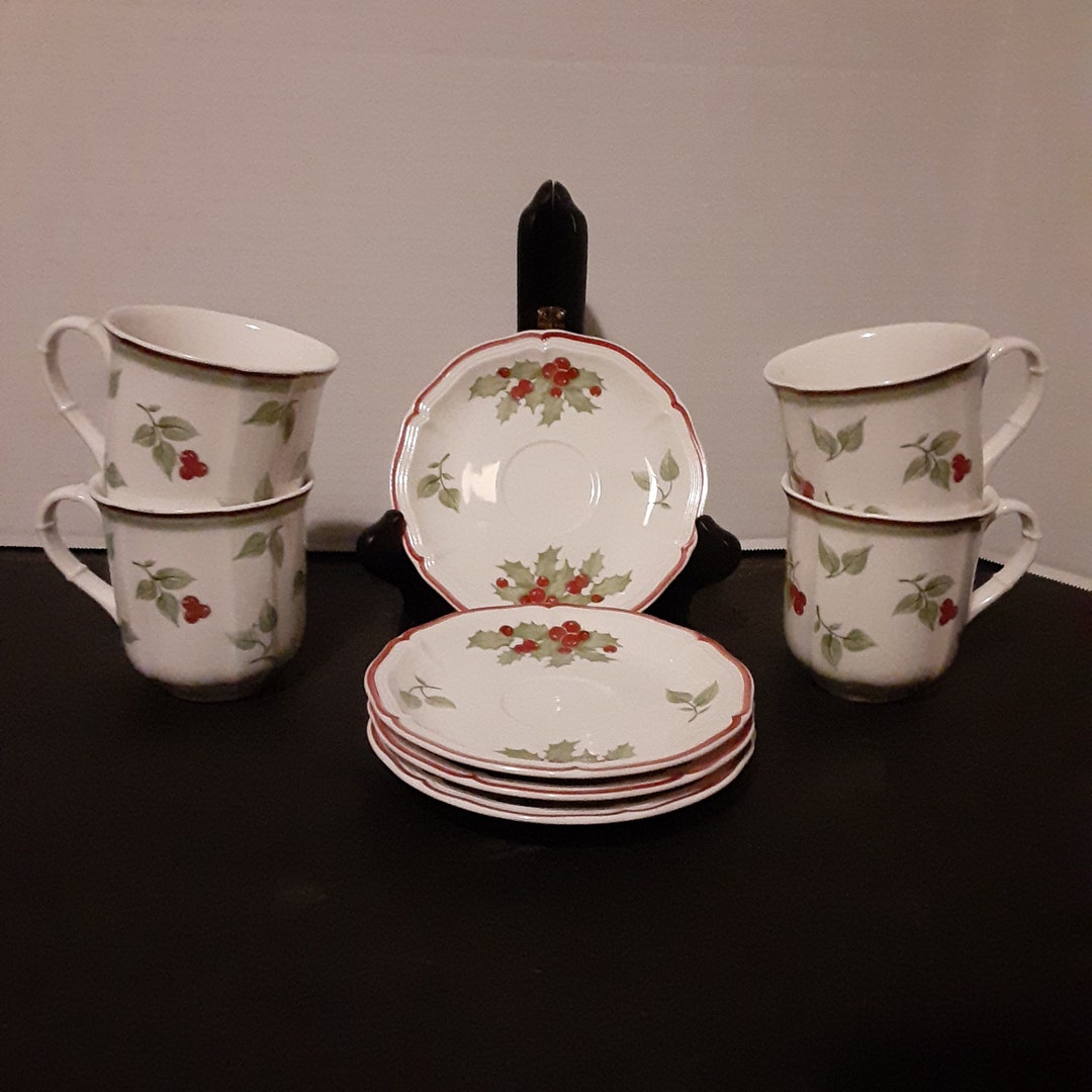 Villeroy & Boch Teacups With Saucers Joy Noel Country Collection ...