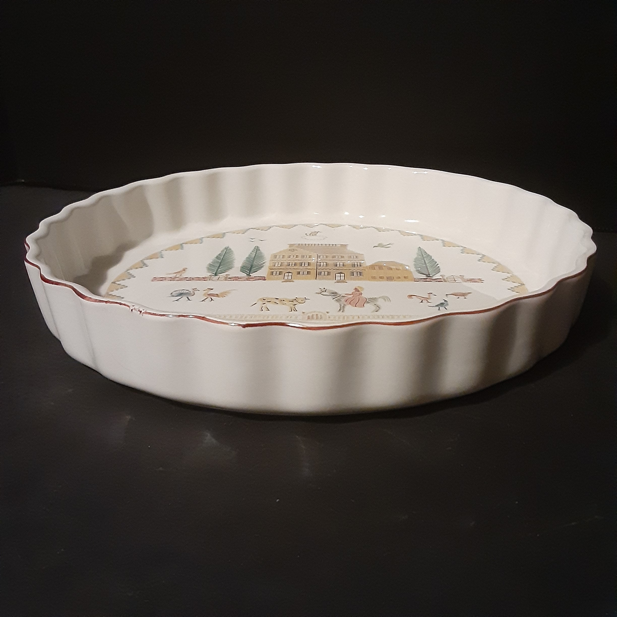 Villeroy and Boch Porcelain Quiche Dish Plate American Sampler - Etsy