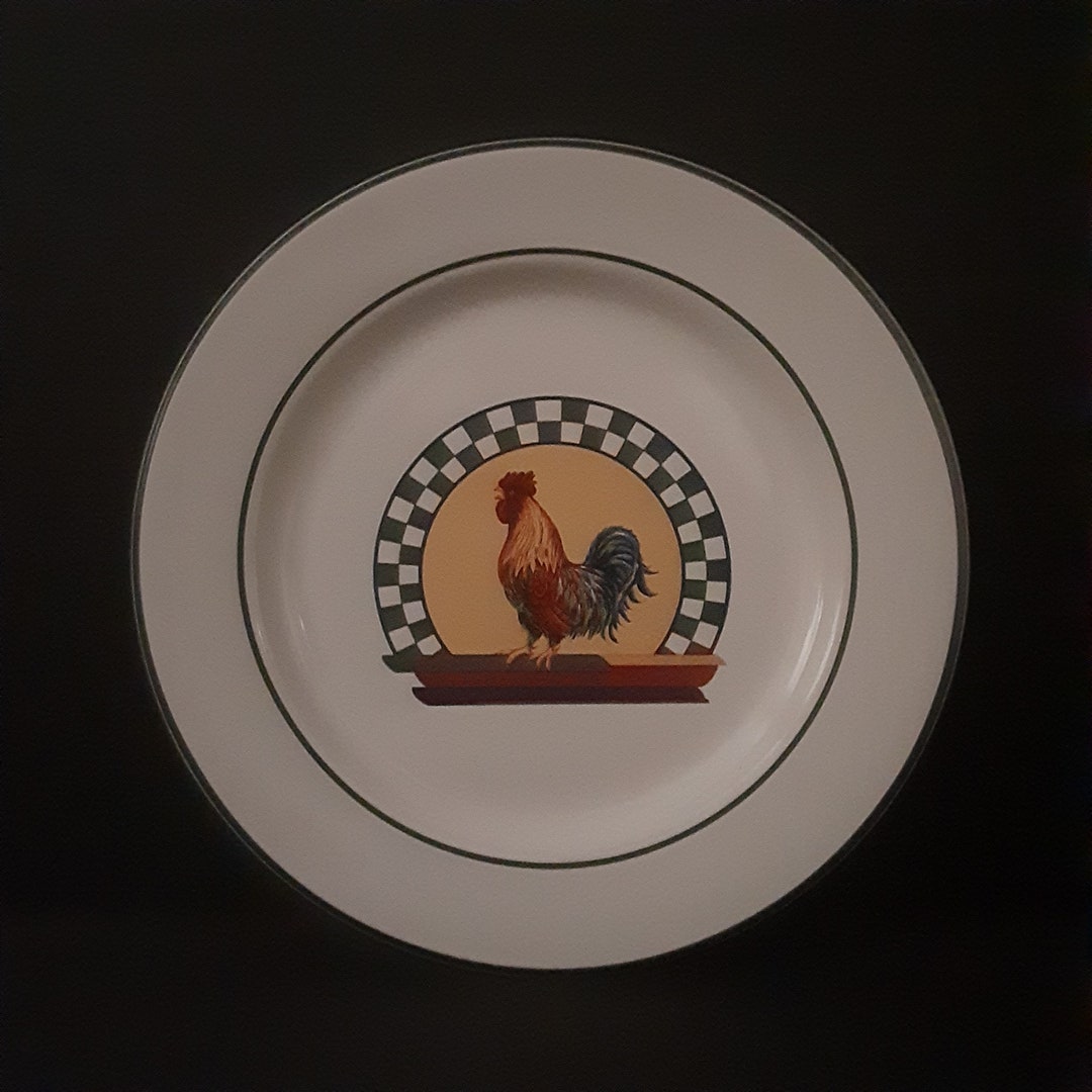 Century Stoneware Country Farm Rooster Decorative Plate Dish Vintage - Etsy