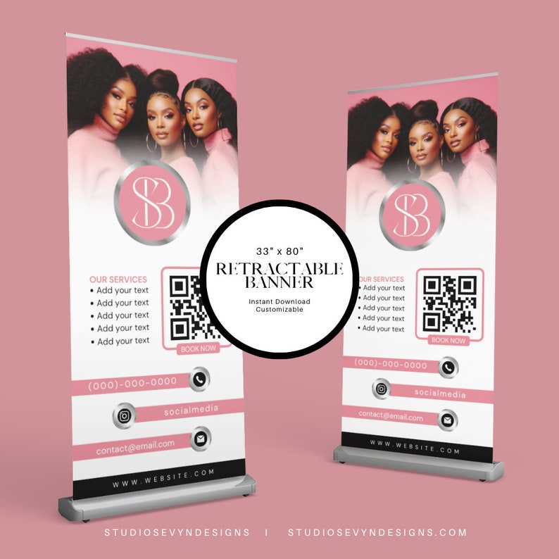 DIY Retractable Banner Canva Retractable Banner Event Banner I Pop up ...