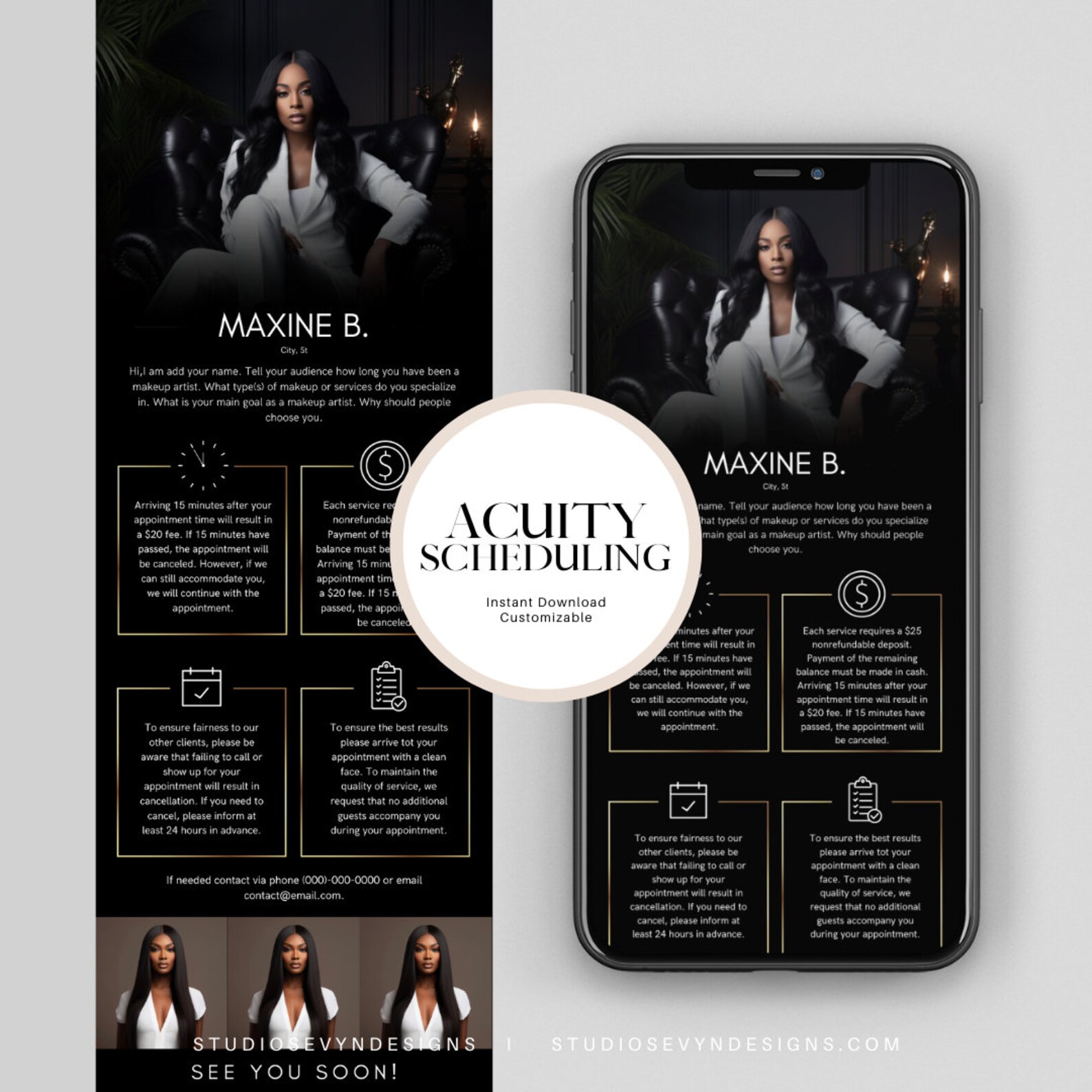Acuity Booking Site Acuity Scheduling Acuity Makeup Artist - Etsy