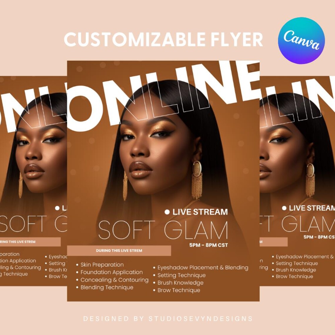 Master Class Flyer, DIY Makeup Flyer, Canva Flyer, Event Flyer ...