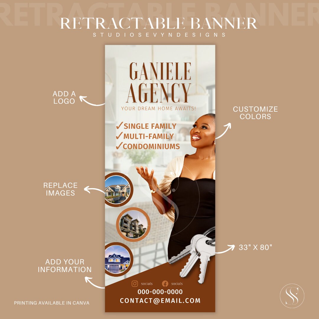 DIY Retractable Banner | Canva Retractable Banner | Event Retractable ...