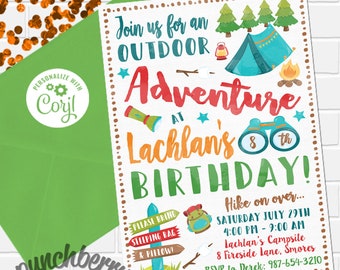 Camp Out Invitation | Etsy