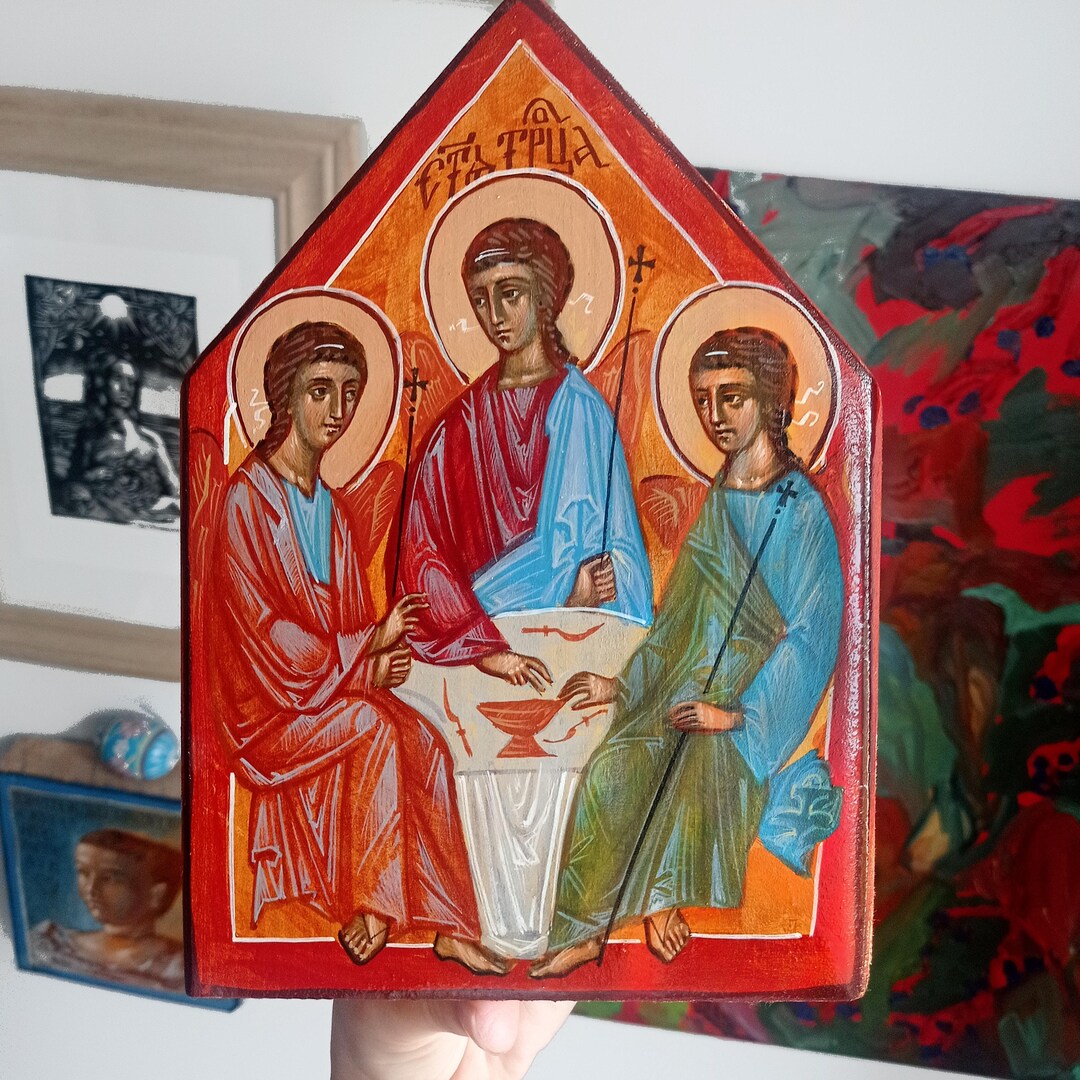Rublev's Holy Trinity - Icon - Painting - Copy - Portrait - Image ...