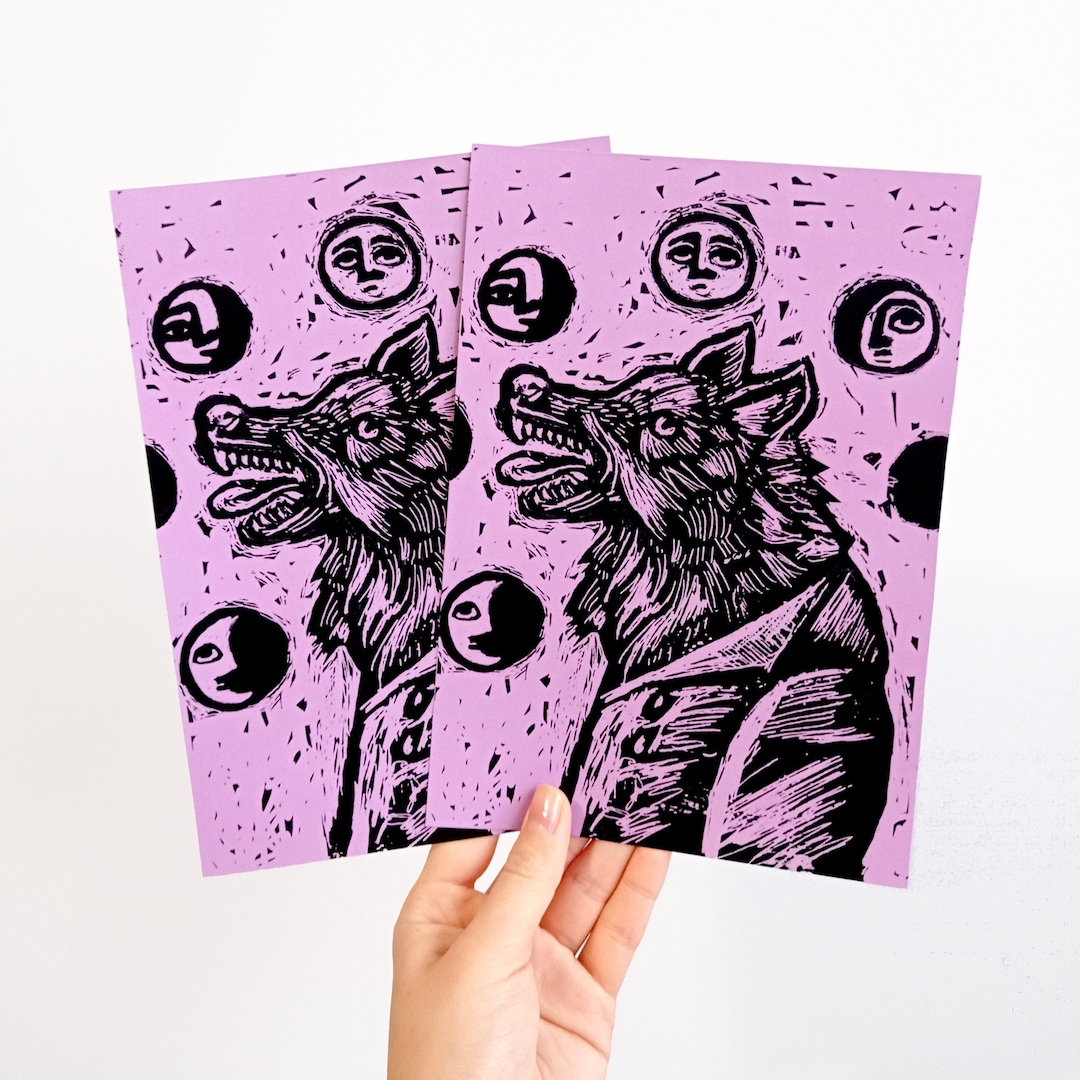 Werewolf - Dance of Death - Print - Illustration - Folkart - A5 ...