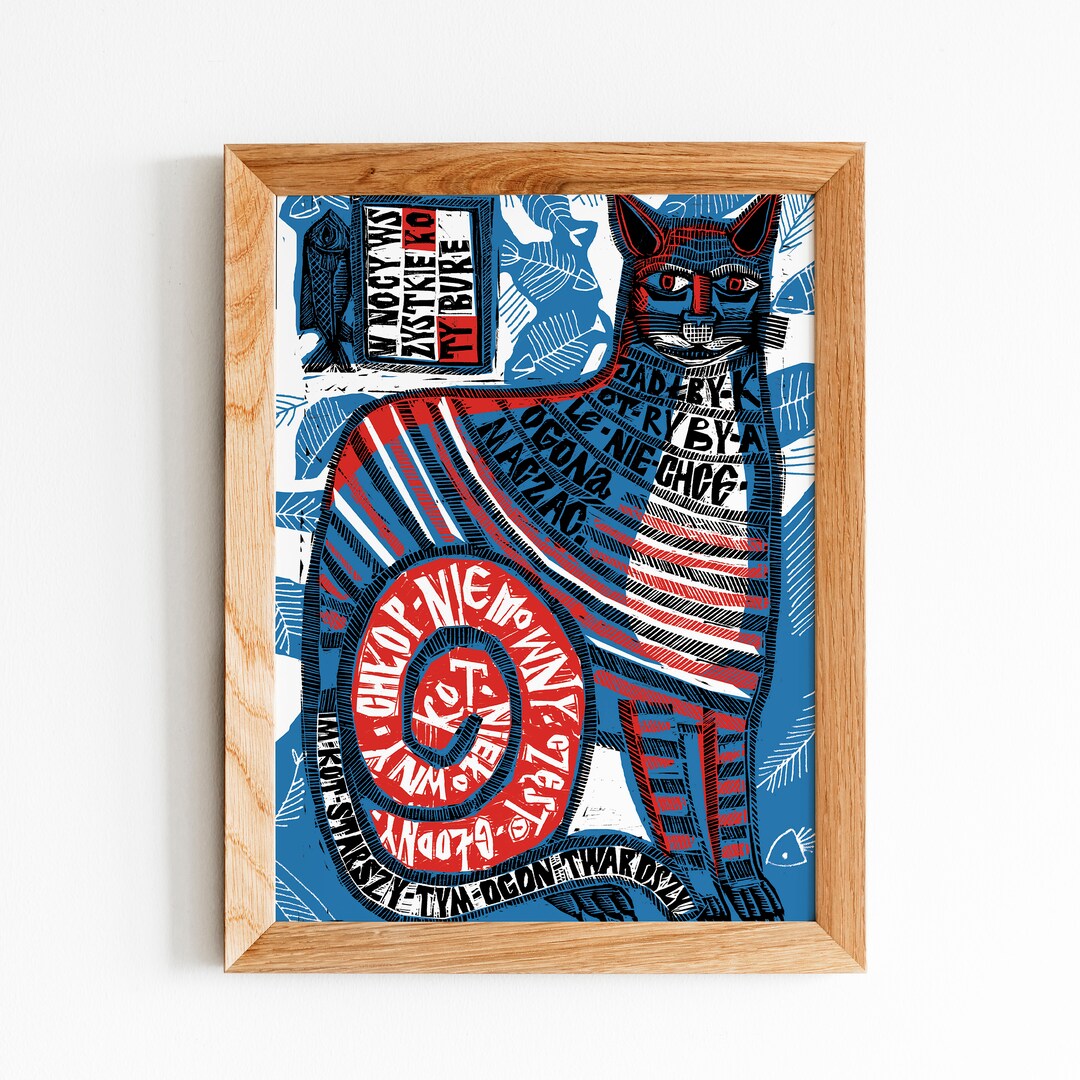 Cat - Poster - Slavic Folklore - Folk Art - Illustration - Design ...