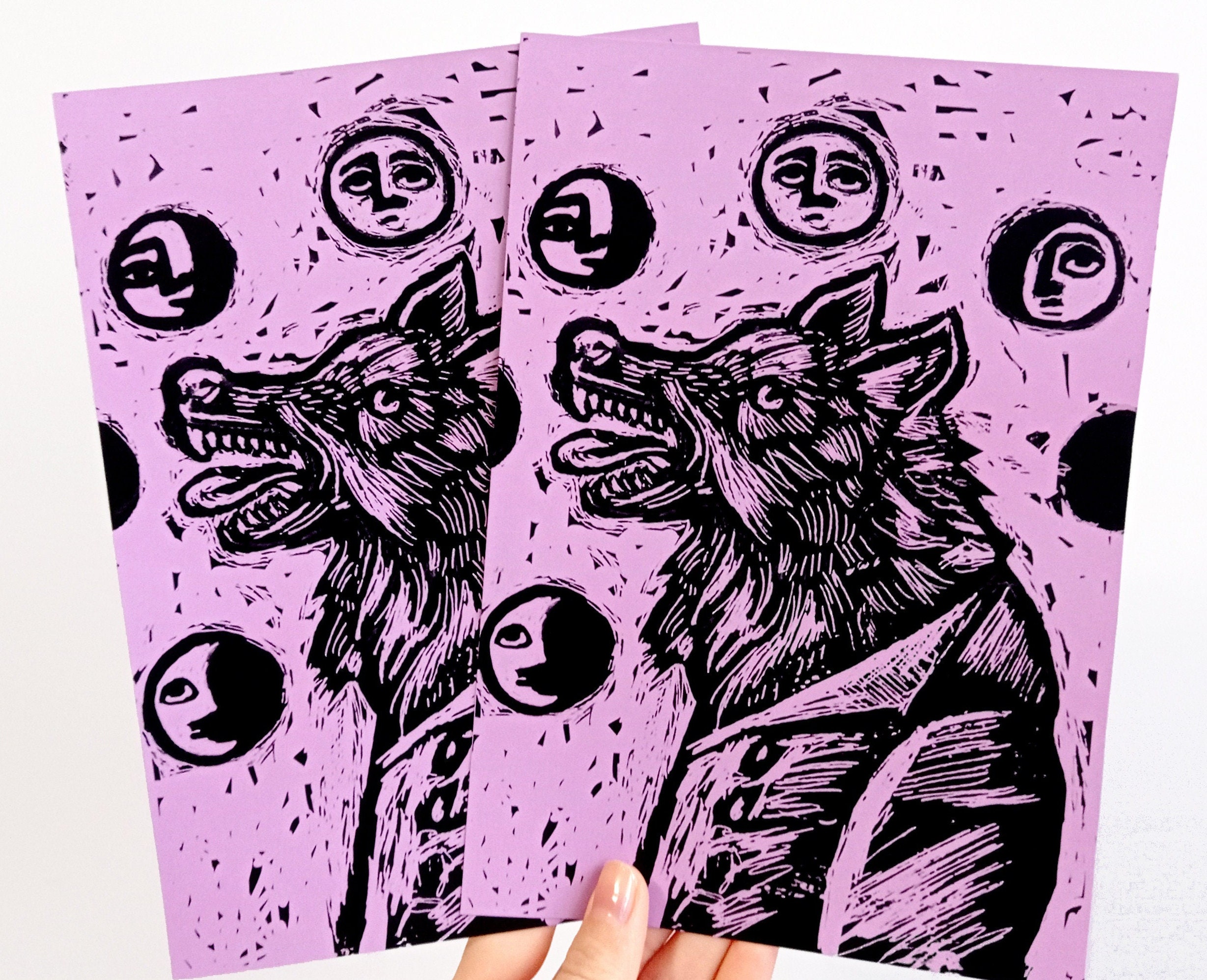 Werewolf - Dance of Death - Print - Illustration - Folkart - A5 ...