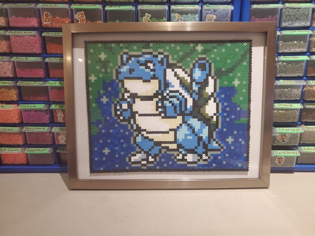 Blastoise Full Card Art Perler Bead Sprite - Etsy