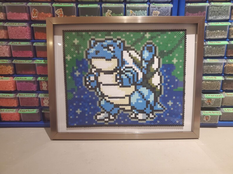 Blastoise Full Card Art Perler Bead Sprite - Etsy