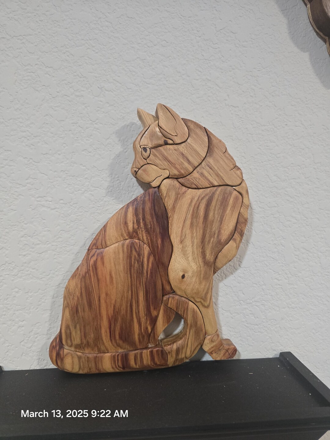 Hand Crafted Intarsia Cat - Etsy